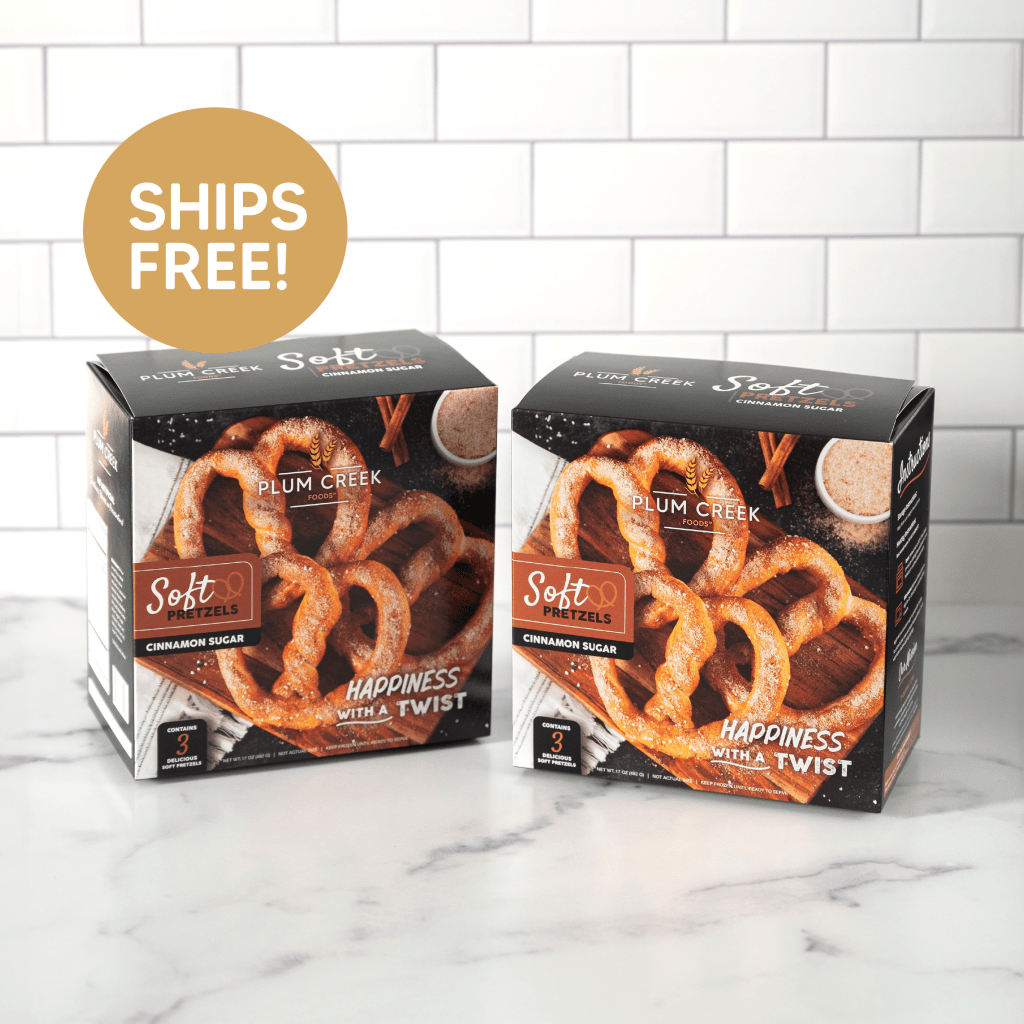 Cinnamon Sugar Soft Pretzels (6 Pretzels) - Plum Creek Foods