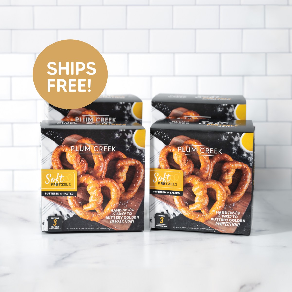 Frozen Soft Pretzels (12 Pretzels) - Plum Creek Foods